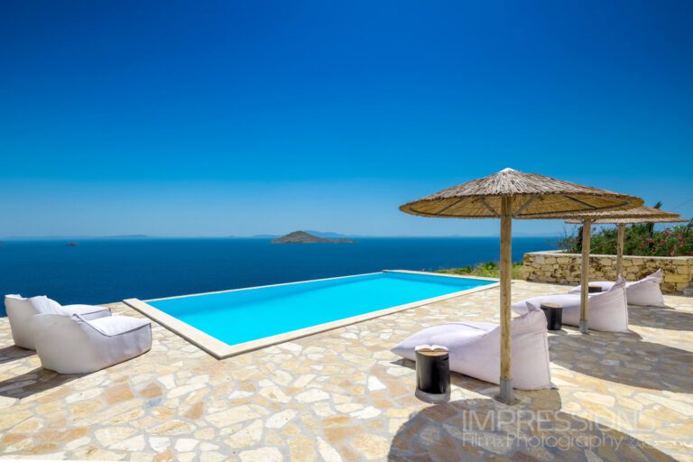 By The Pool on Patmos Island, Greece. Luxury Villa Photography